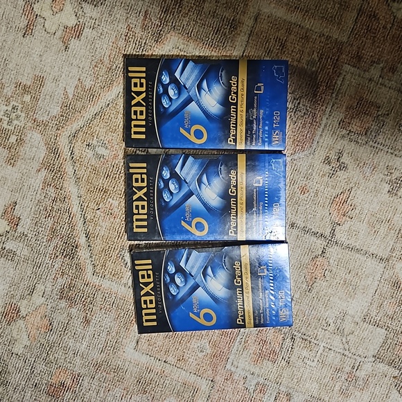 Maxell | Media | Nwt 3 6hr Premium Grade Vhs | Poshmark